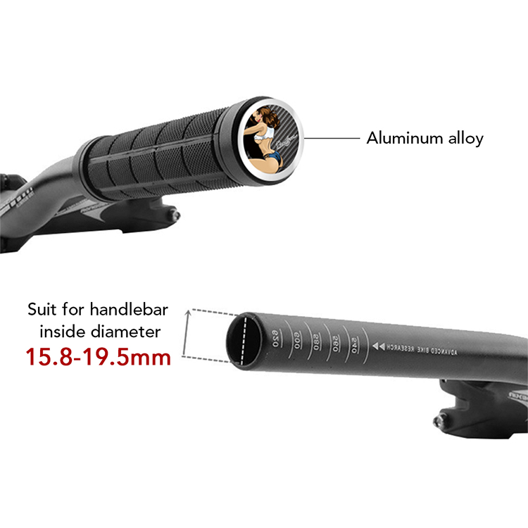 ENLEE Bike Handlebar End Plugs Aluminum Alloy Handlebar Caps Bicycle ...